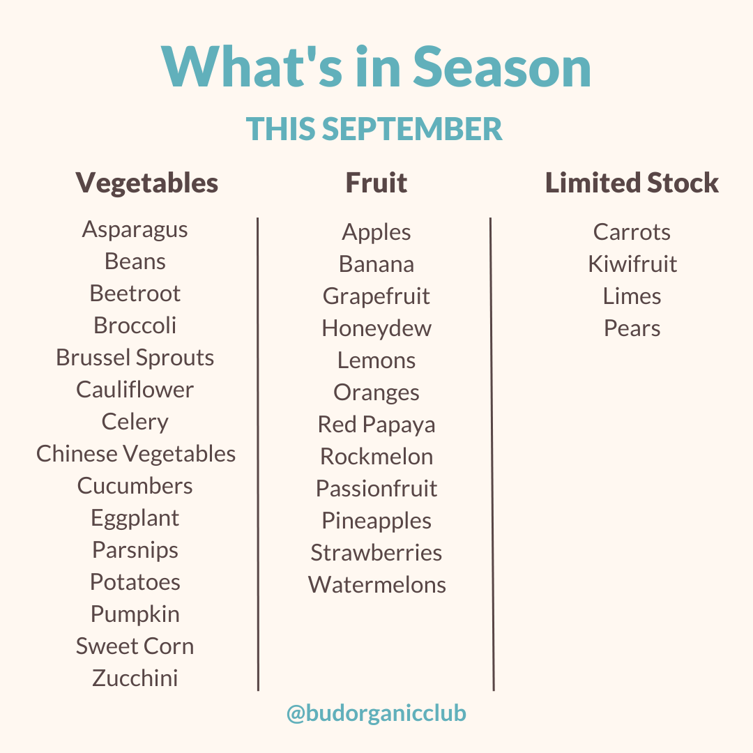 What’s Organic and in Season this September - Bud Organic Club